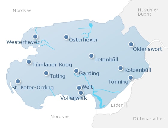 Ferienwohnungen & Ferienhäuser auf der Halbinsel Eiderstedt mieten ...